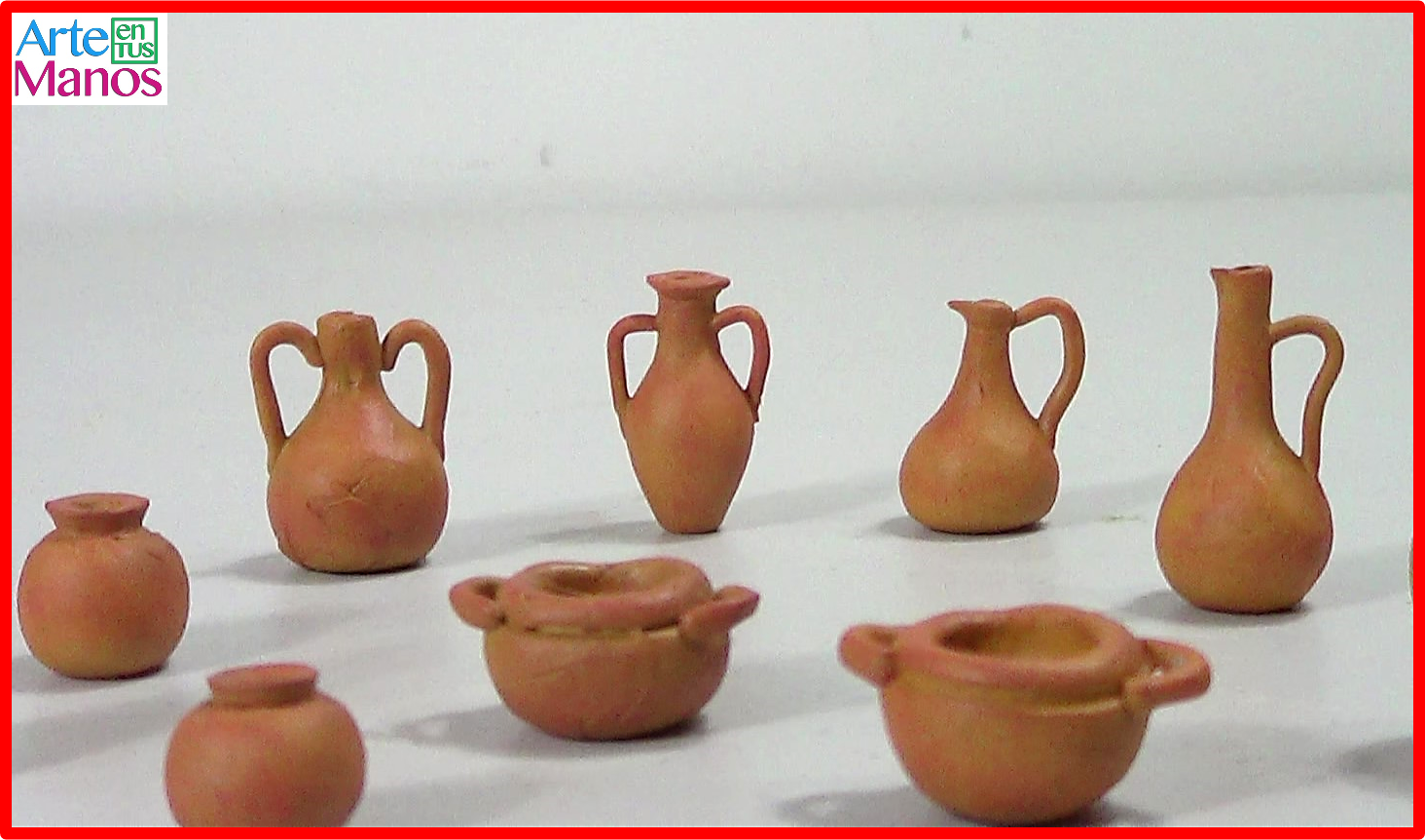 Cómo hacer Vasijas Miniatura en Porcelana Fría para Belenes - Arte en ...