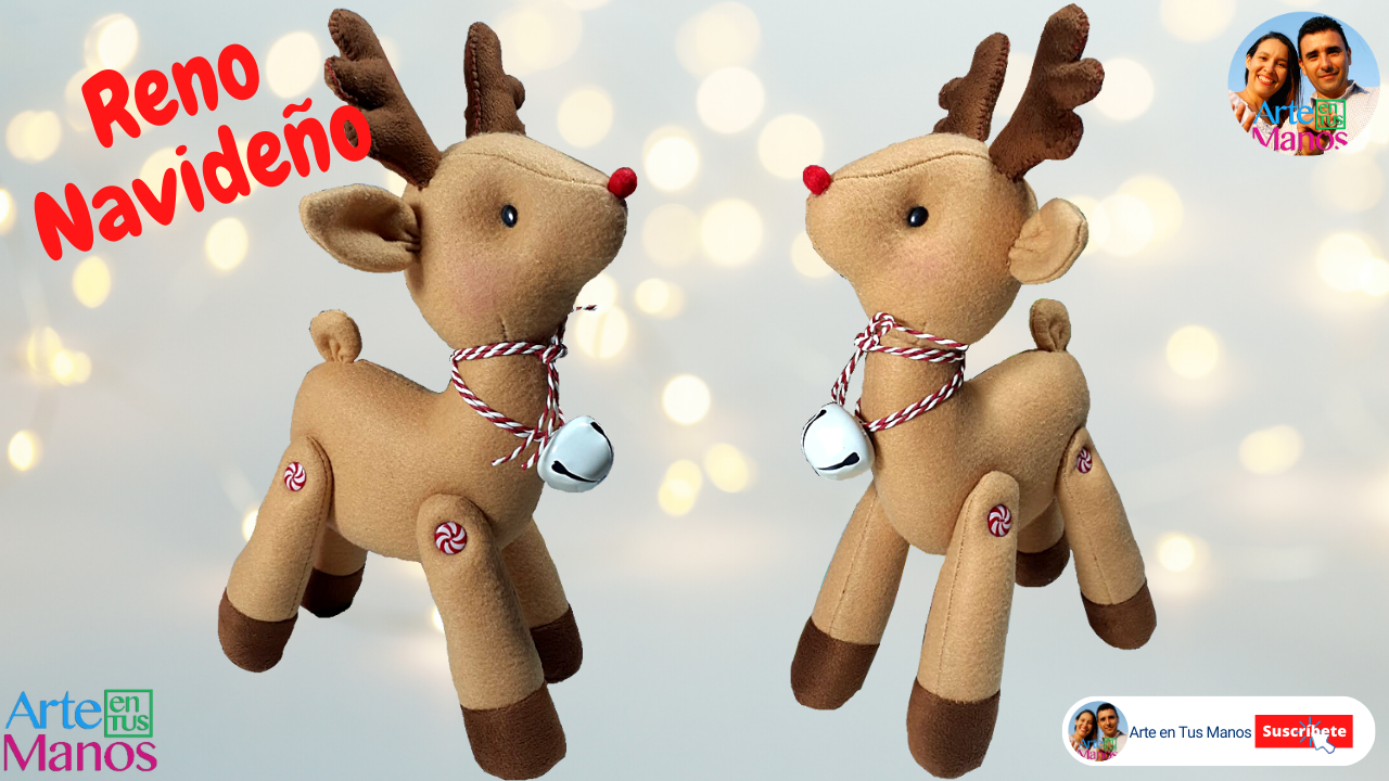 Reno Navideño en Fieltro, Tutorial Arte en Tus Manos - Arte en Tus ...